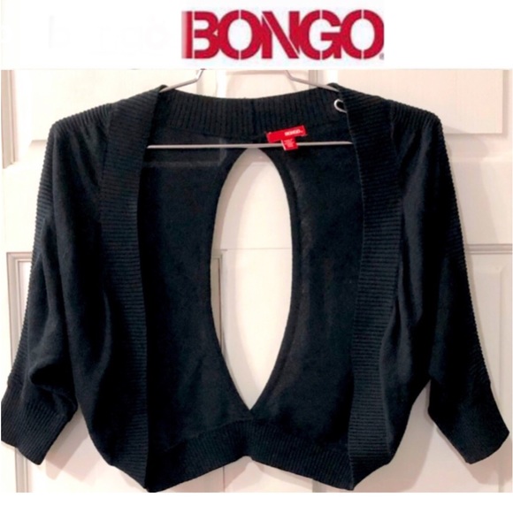 BONGO | Sweaters | Bongo Cropped Black Sweater With Backfront Cutouts ...